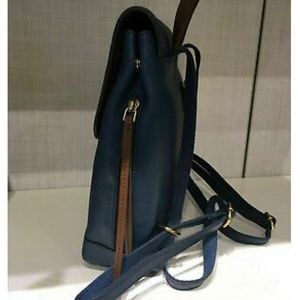 Fossil | Bags | Fossil Claire Navy Blue Leather Backpack | Poshmark